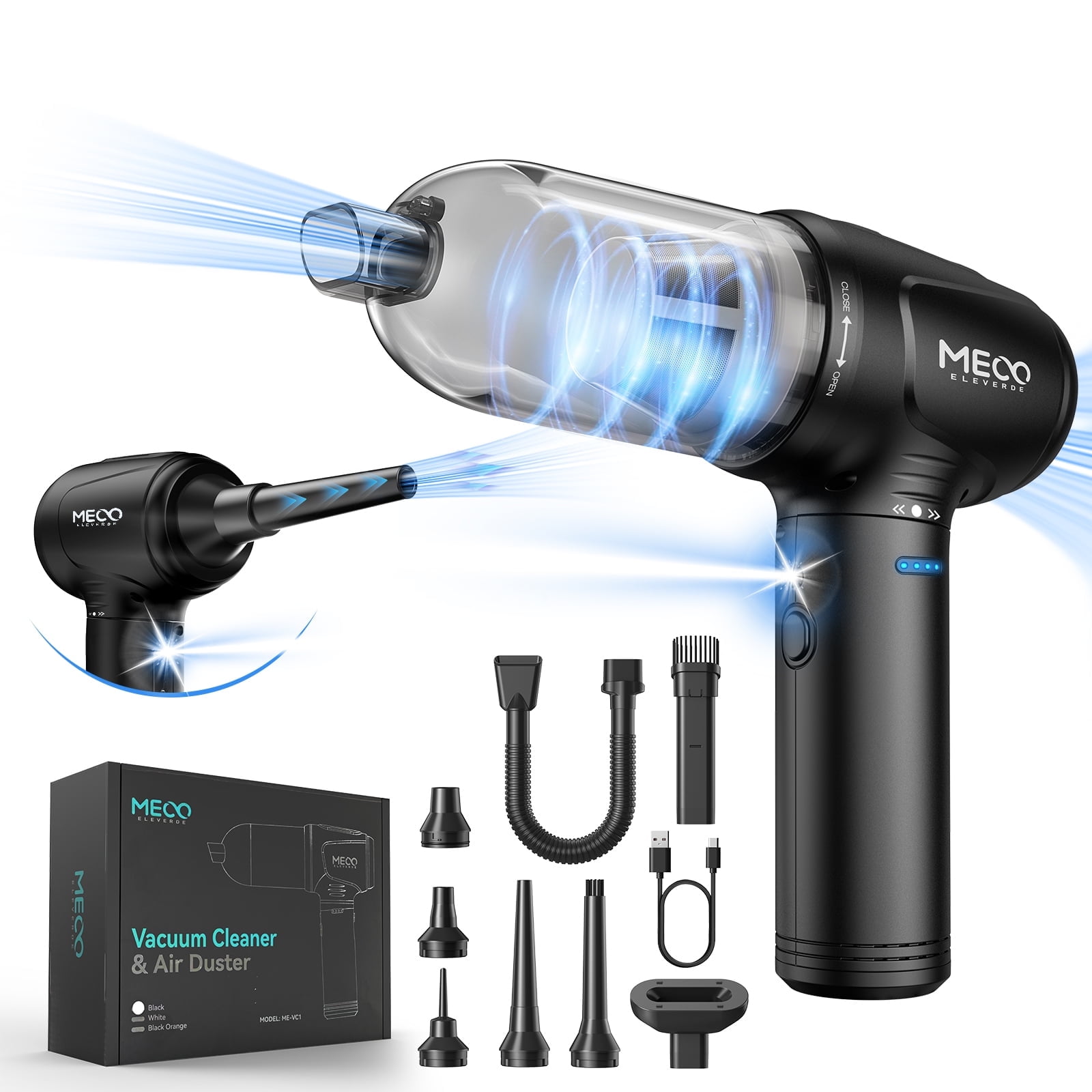 MECO Cordless Compressed Air Duster Vacumm, Replaces Canned Air Spray ...