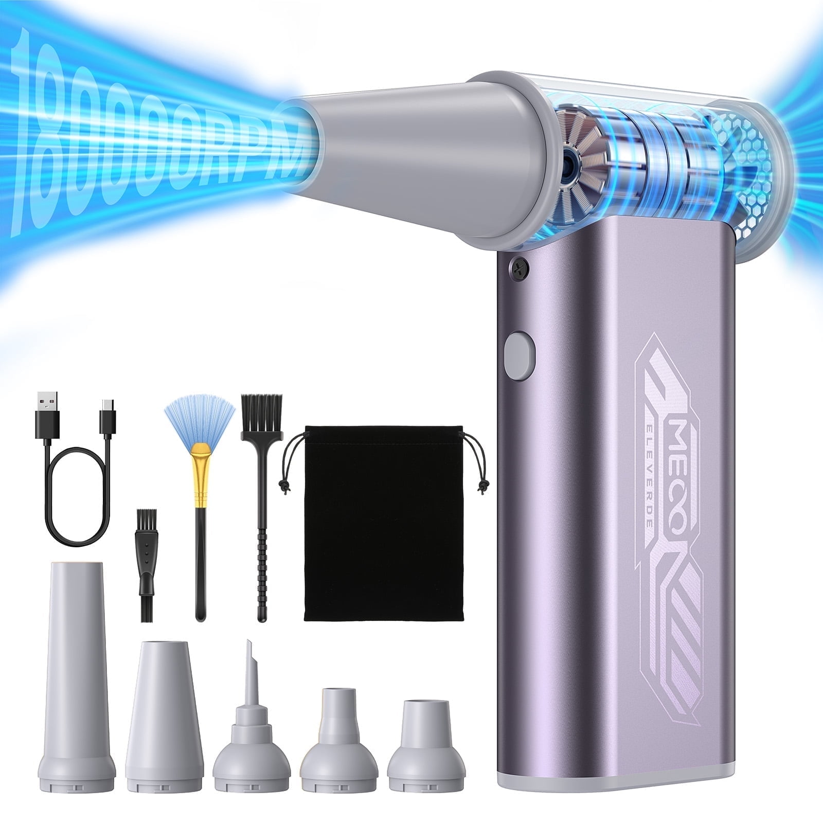 Free Shipping! Meco Compressed Air Duster, Electric Cordless Blower for ...