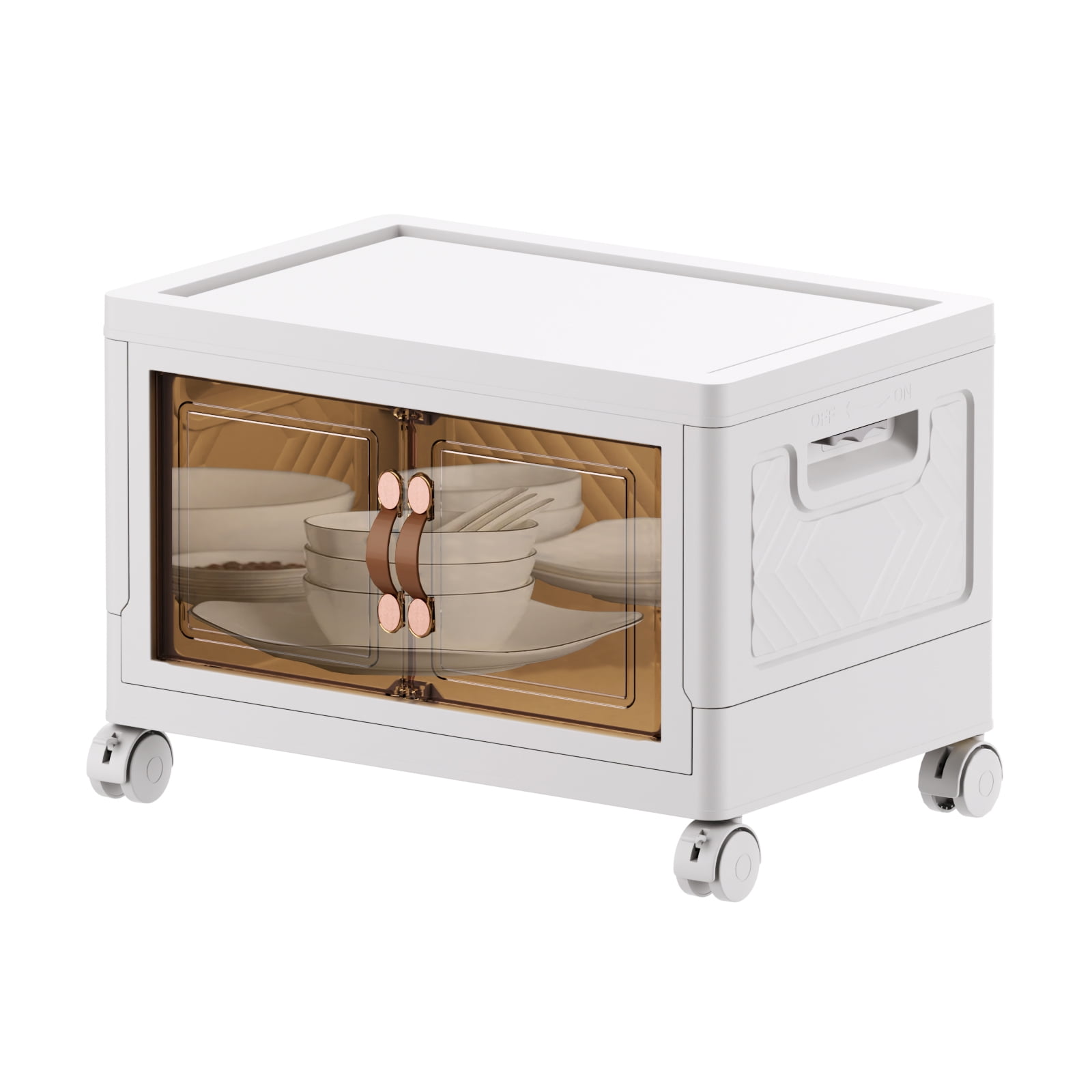 MECOLOR Foldable Storage Bins with Lids 8.98 Gal, Plastic Stackable ...