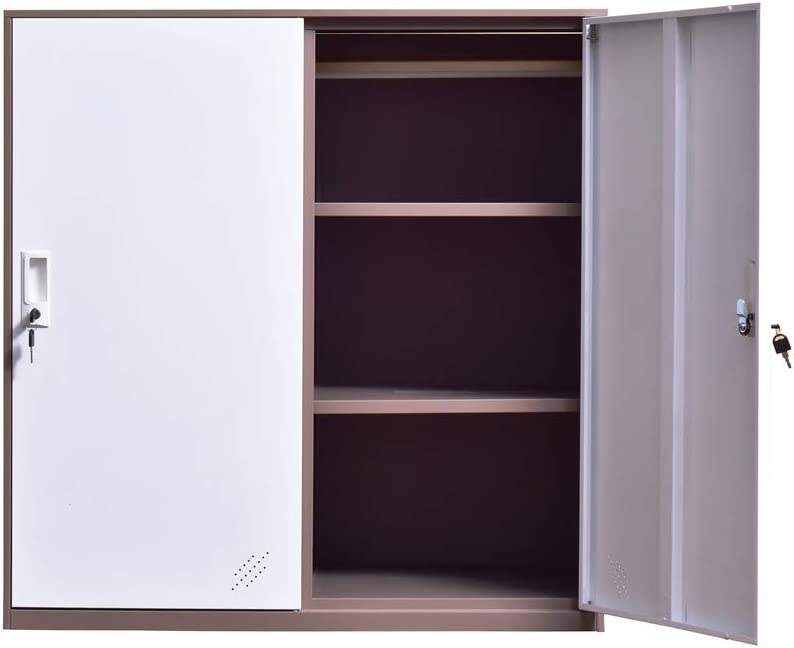 MECOLOR Metal 2 Tier White Locker for Kids Bedroom lockers for ...