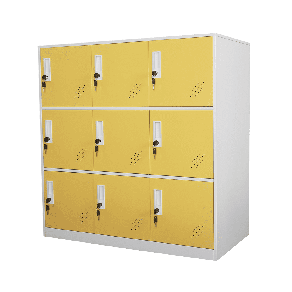 MECOLOR - Metal Samll locker cabinet for office and home with 9 case ...