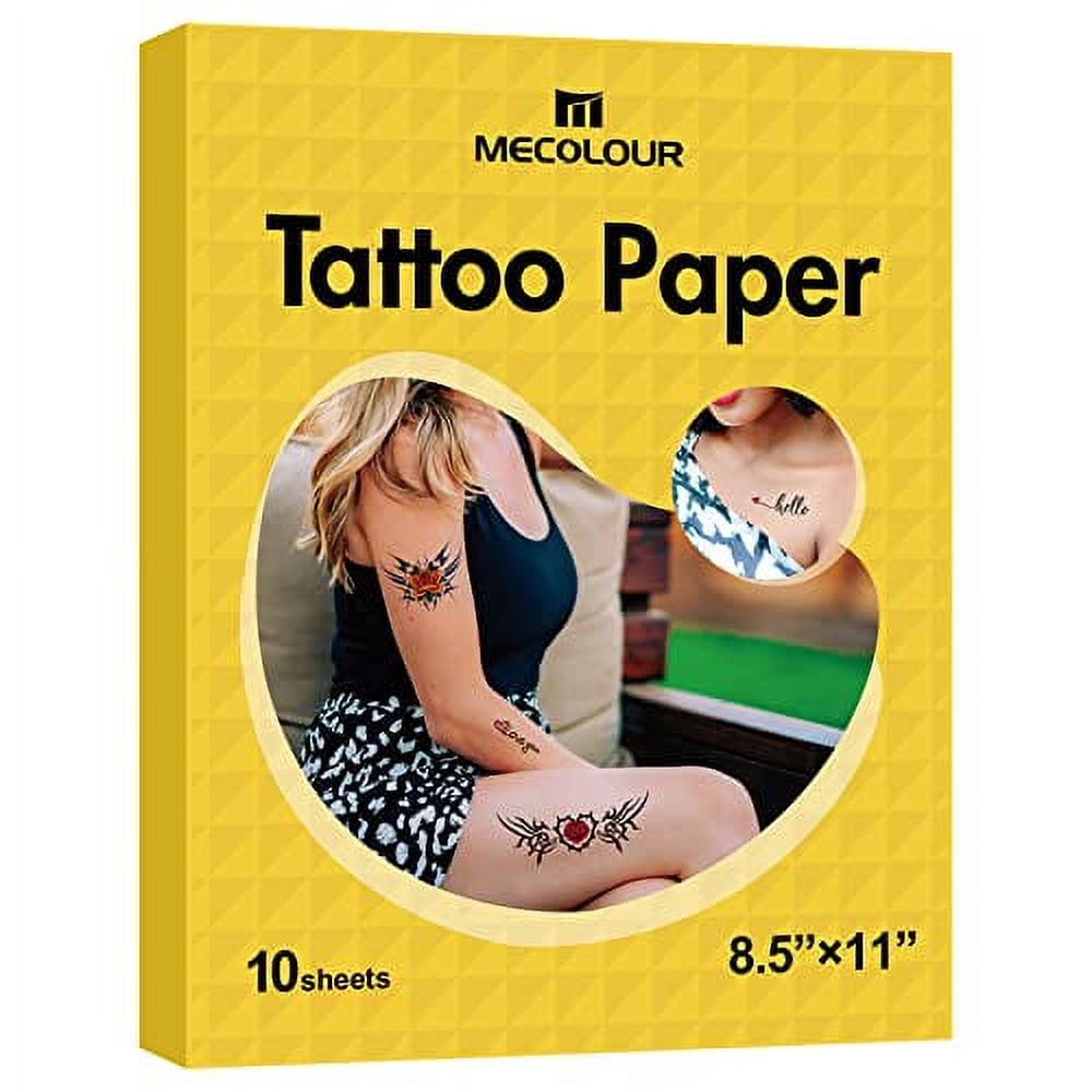 MECOLOUR Printable Temporary Tattoo Paper 8.5"X11" 10 Sets for Inkjet ...