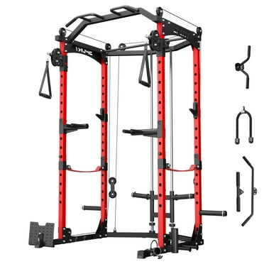 Mikolo Foldable Power Rack Cage,1000lbs Capacity Wall Mounted Squat ...