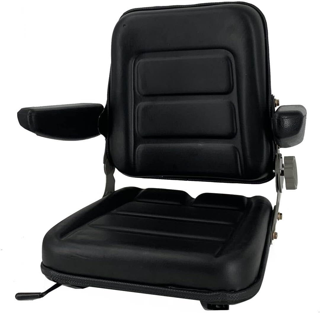 MECUTP Forklift Seat Suspension Tractor Seat PVC with Slide Track and ...
