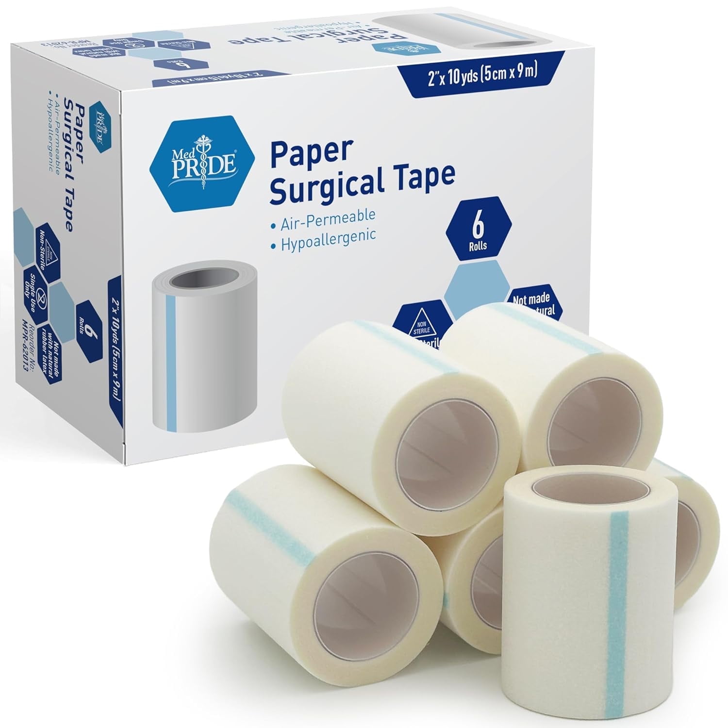 MedPride, Medical Paper Tape, 2"×10 yards, Latex-Free Hypoallergenic ...