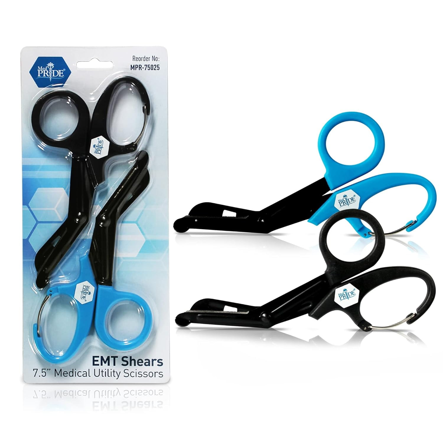 Med Pride Medical Scissors, 7.5" Trauma Shears with Clip, 2 pack ...