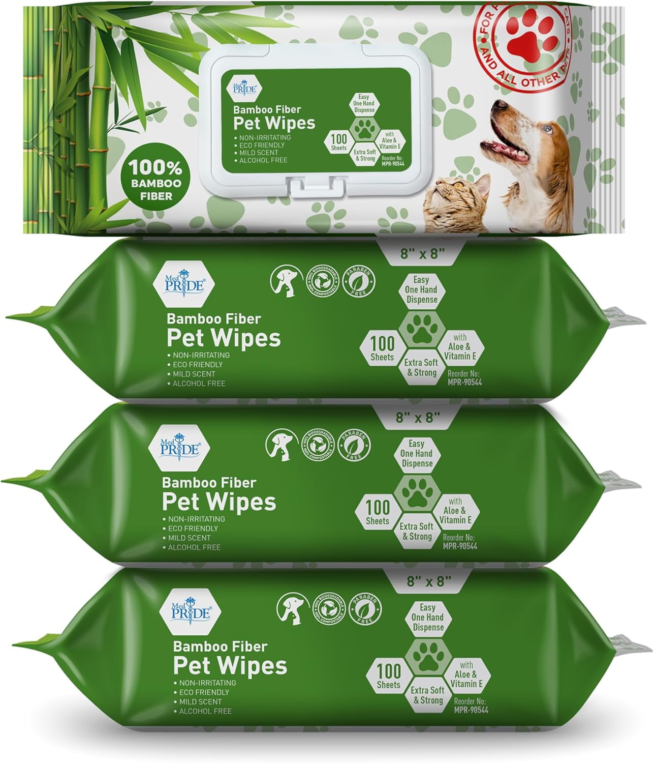 MED PRIDE 100% Bamboo Fiber Doggie Cleaning XL – Dog & Cat Cleaning ...