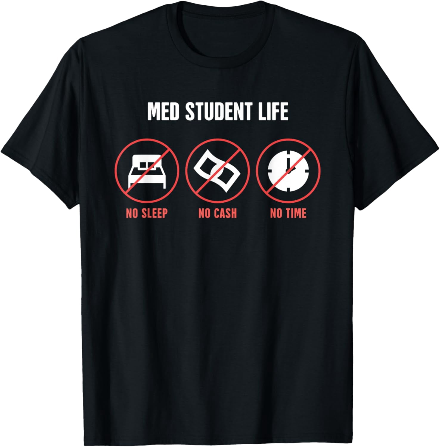 MED STUDENT LIFE | Medical School T-ShirtMen and women, Black T-shirt ...