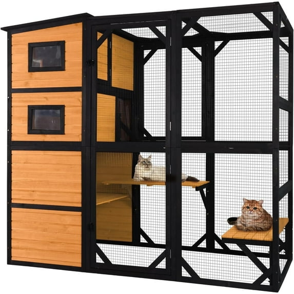 BUTINGLALE Catio Outdoor Cat Enclosure Large Cat Enclosure 4 Tiers ...