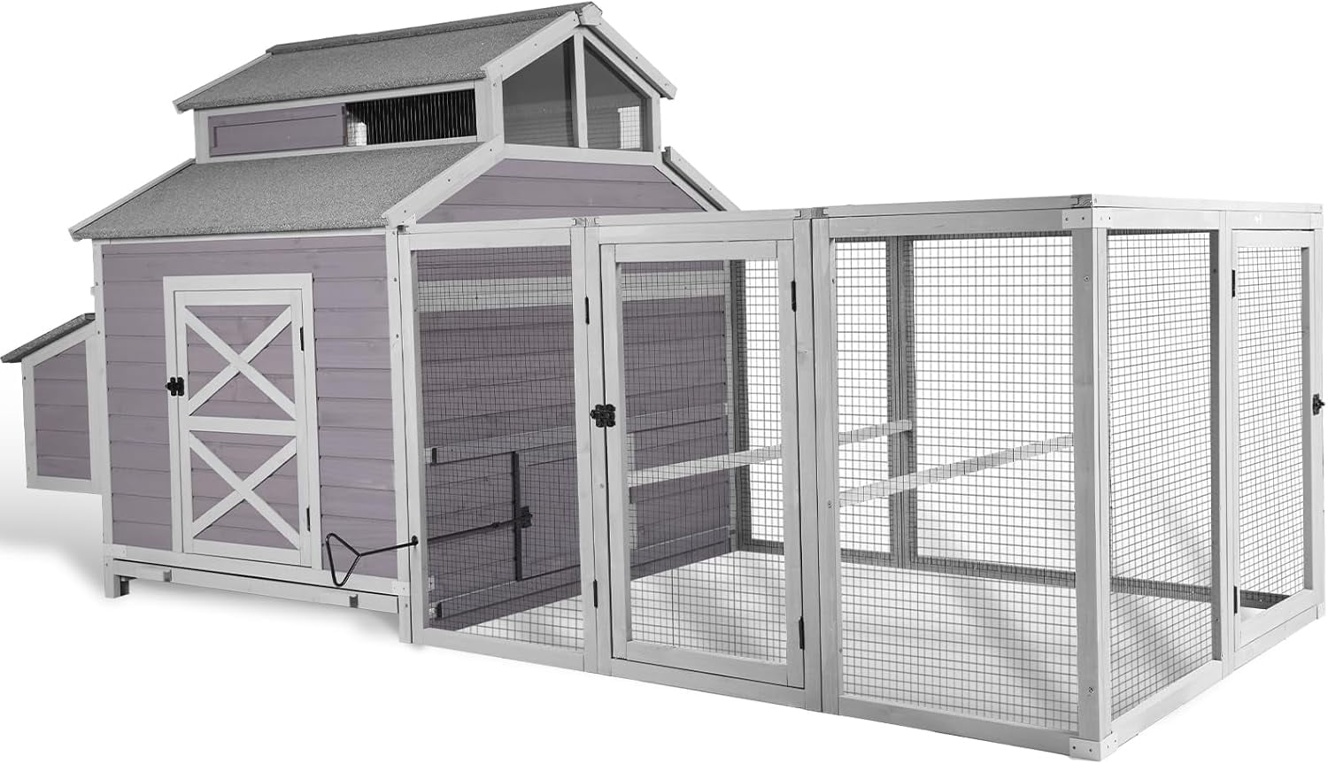 MEDEHOO Chicken Coop Large Hen House for 8-10 Chickens Wooden Poultry ...