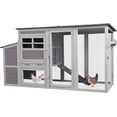 MEDEHOO Chicken Coop for 4-6 Chickens with Wheels Chicken House with ...