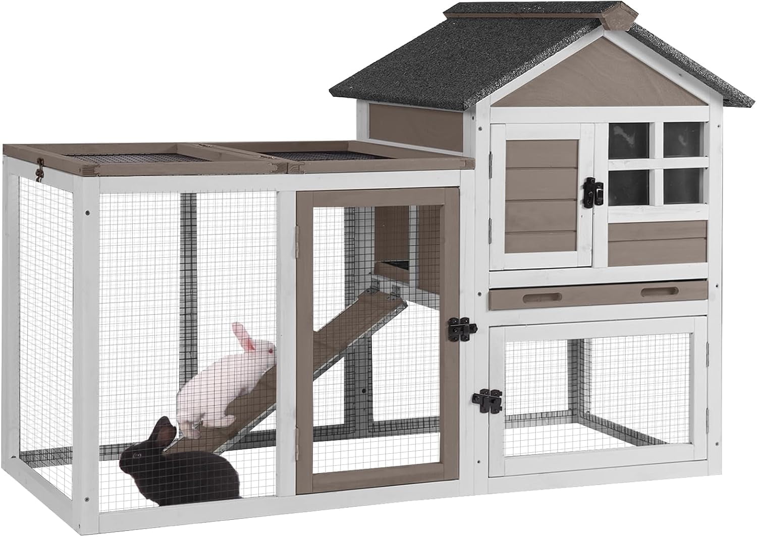 BUTINGLALE Rabbit Hutch Chicken Coop Expandable Indoor Bunny Cage ...