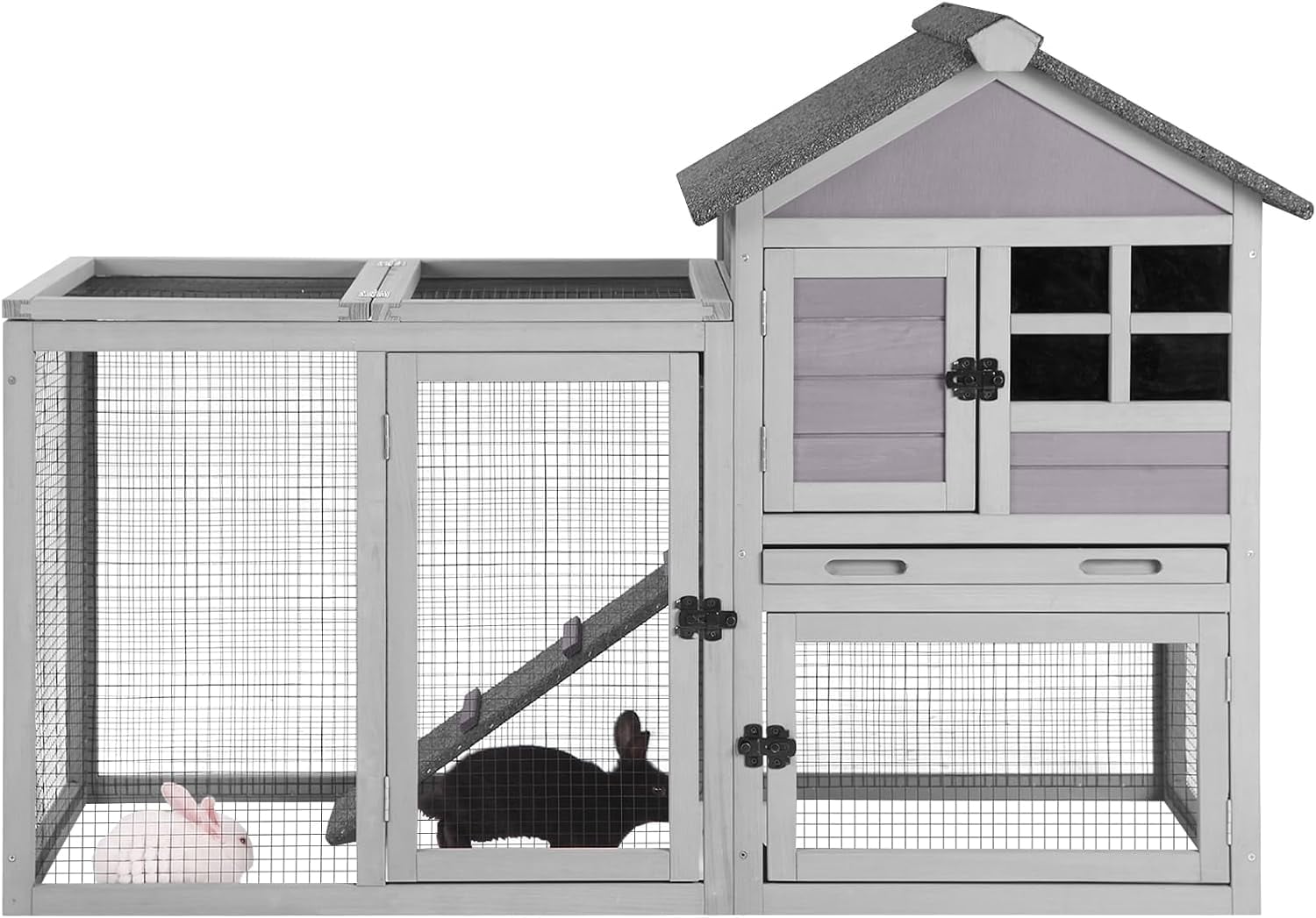 BUTINGLALE Rabbit Hutch Chicken Coop Expandable Indoor Bunny Cage ...