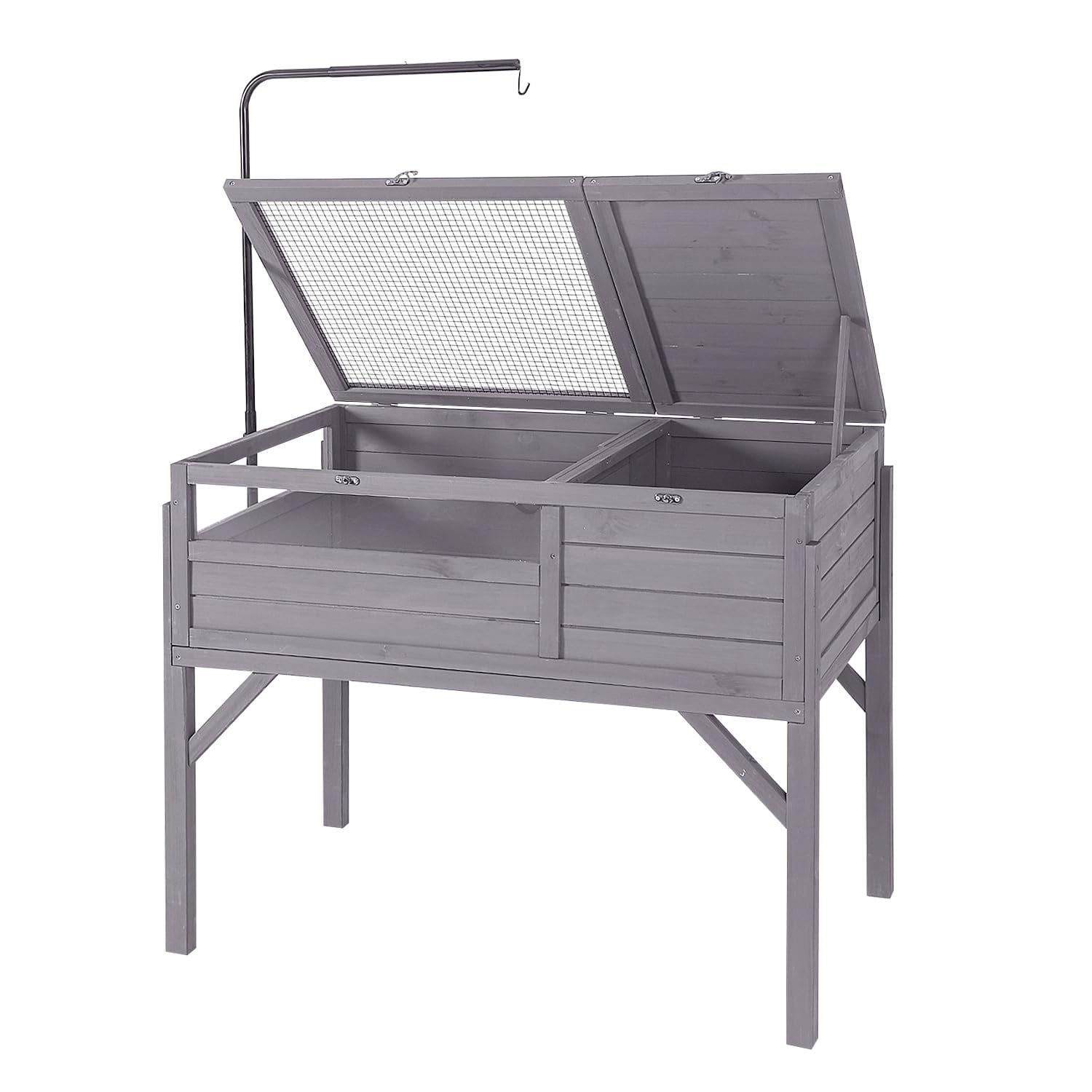 MEDEHOO Tortoise Habitat Turtle Enclosure,Large Wooden Reptile Cage ...