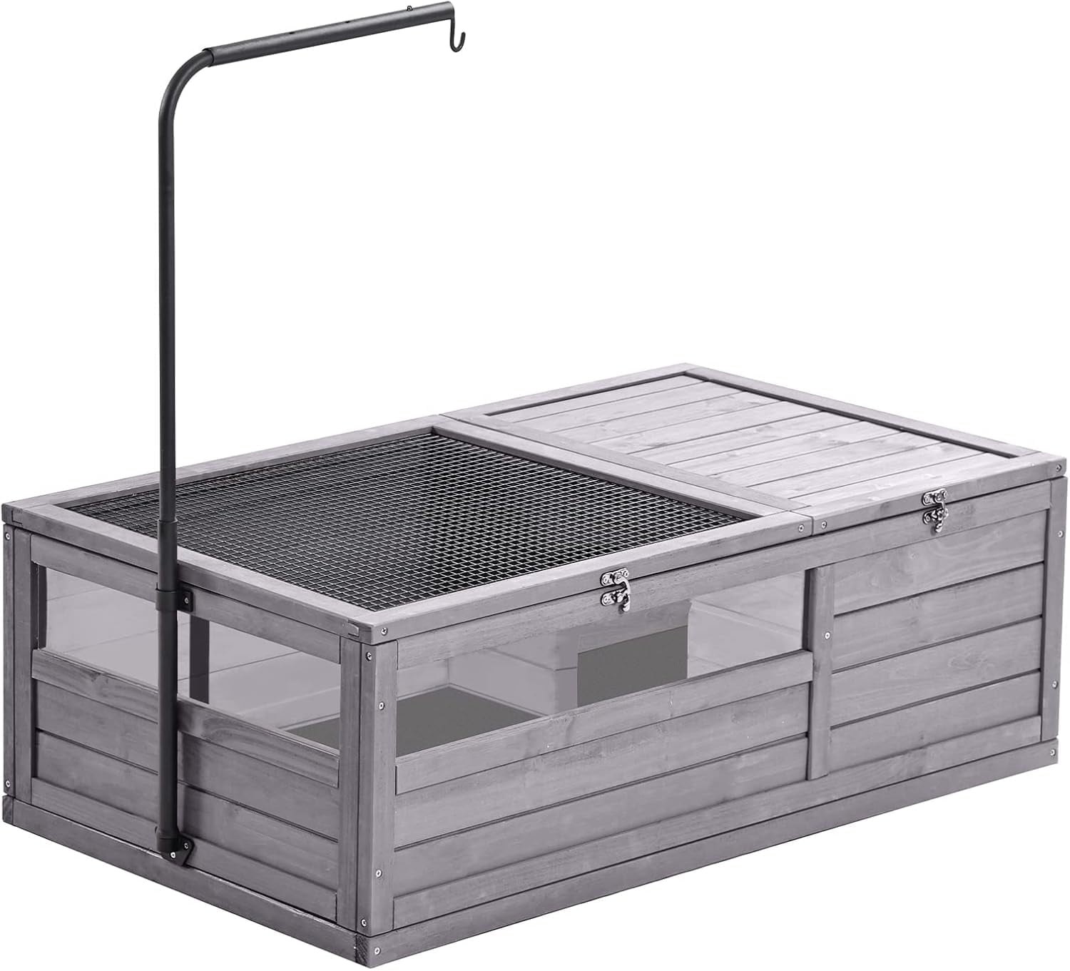 MEDEHOO Tortoise Habitat Turtle Enclosure,Large Wooden Reptile Cage ...