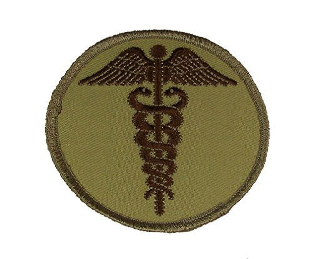 MEDICAL CADUCEUS 3" ROUND PATCH - Desert Color - Veteran Owned Business ...
