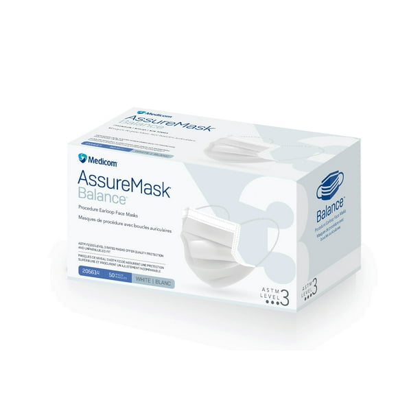 MEDICOM ASTM Level 3 Disposable Face Masks, Medical Grade, Pack of 50 ...