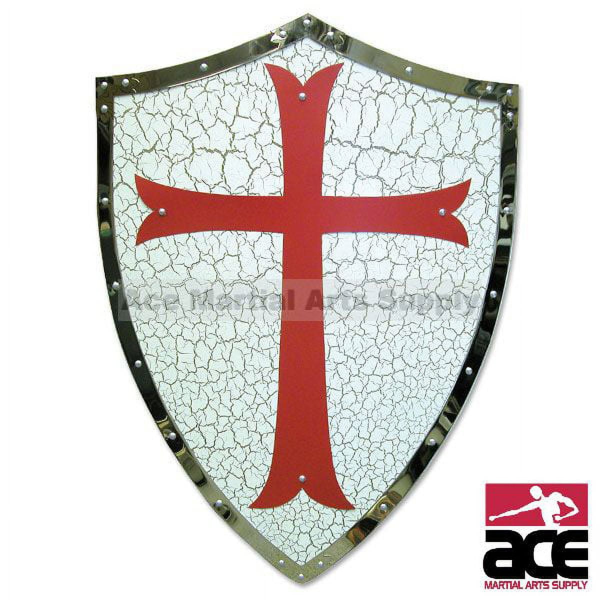 MEDIEVAL SHIELD 24" X 18" RED CROSS -TEMPLAR SHIELD FULL SIZE SHIELD ...