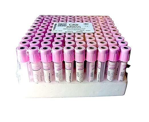 MEDITUBEX Blood Colletion Tube K2-Edta 2ml - Double Cap Quality Tubes ...