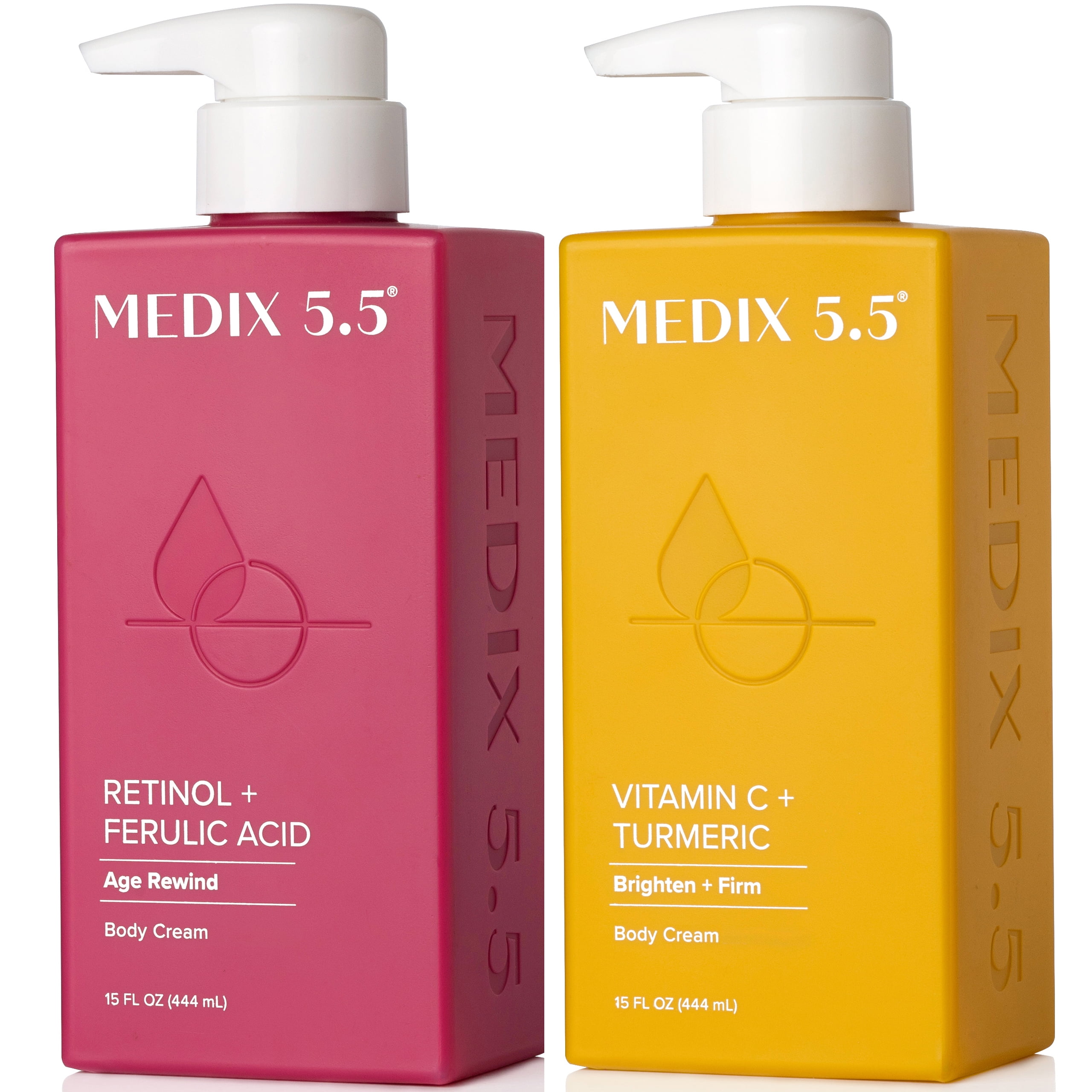 MEDIX 5.5 Anti Aging Retinol Cream & Vitamin C Body Lotion Set: Collagen Boost, Skin Firming ...