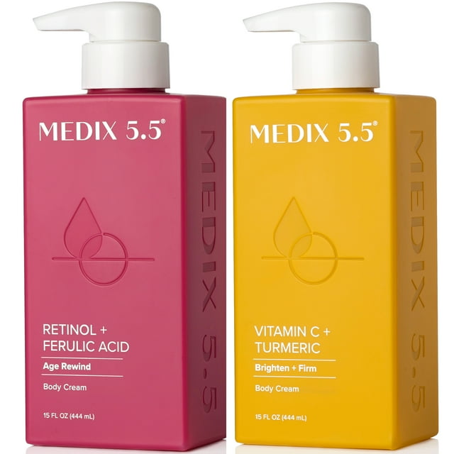 MEDIX 5.5 Anti Aging Retinol Cream & Vitamin C Body Lotion Set ...