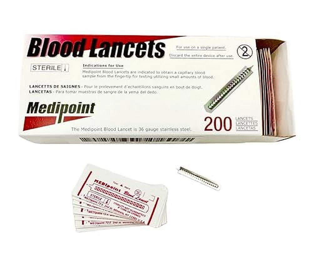 MEDIpoint Stainless Steel Lancet, 200 Count - Walmart.com