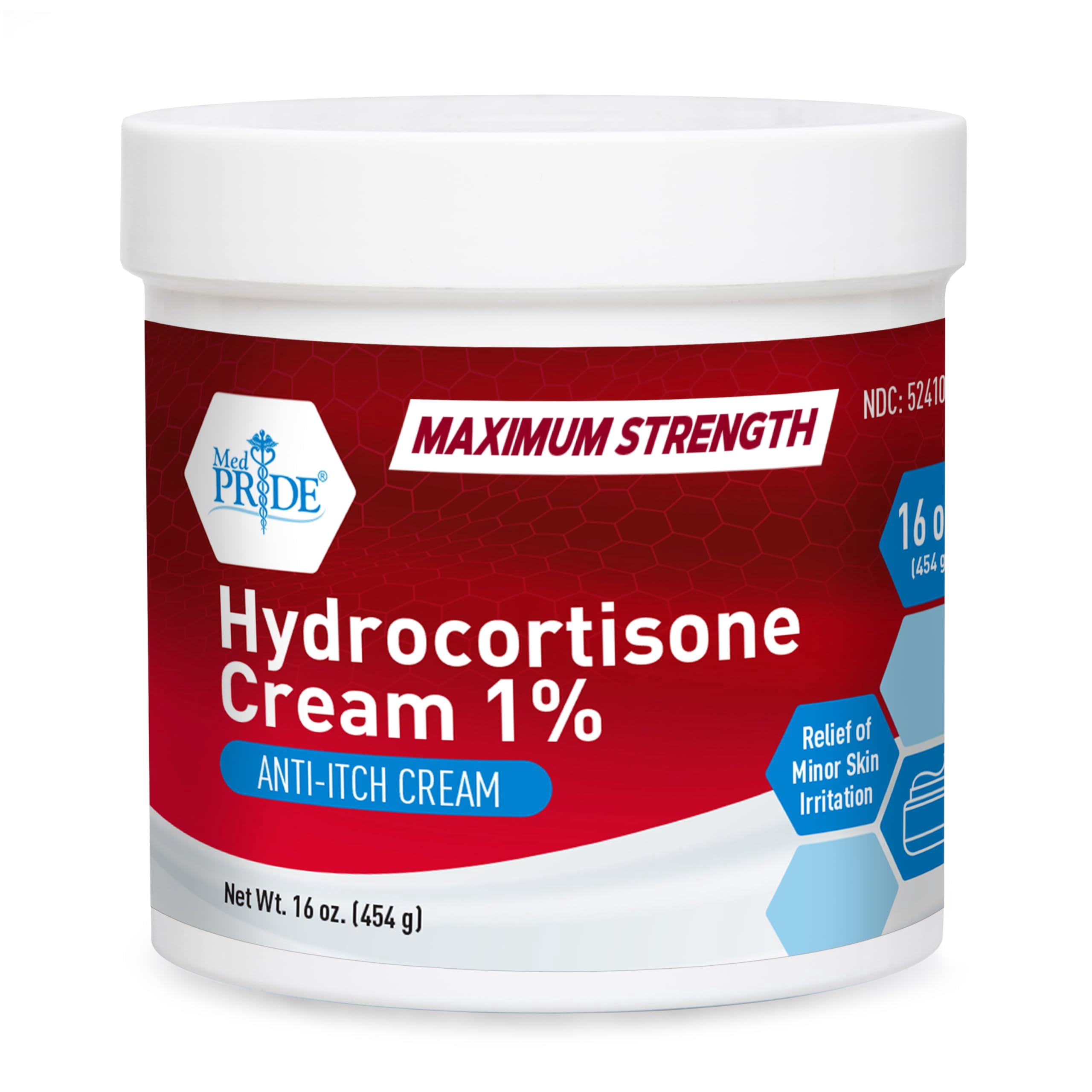 MedPride, Hydrocortisone Cream, 16oz, Anti-Itch Relief for Eczema ...