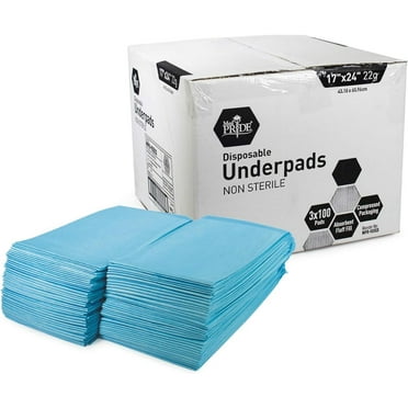 Healthline Blue Medical Chucks Pads, Chux Disposable Underpads 23x36 ...