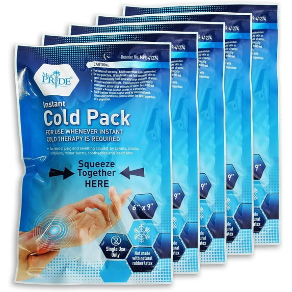 MedPride Instant Cold Packs for Injuries and Pain Relief, Disposable ...
