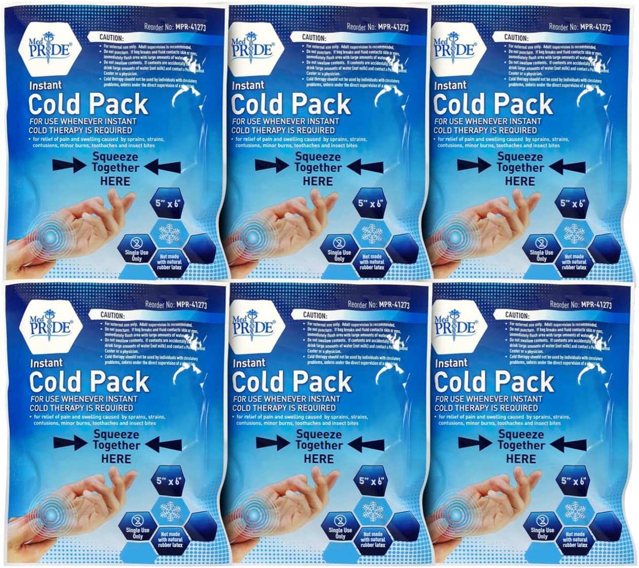 Instant cold compress, small 4" x 6" - Case of 12 - Walmart.com