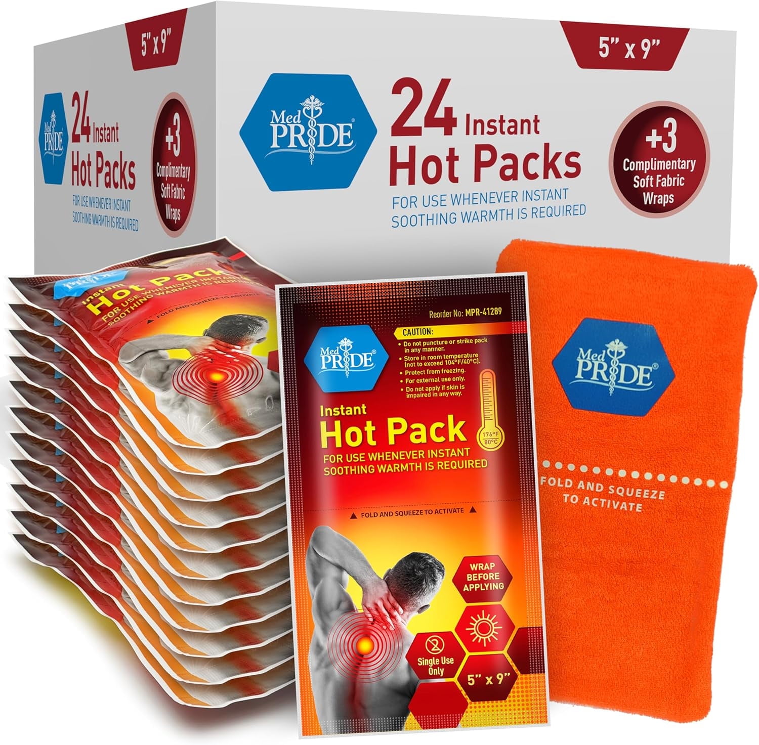 MEDPRIDE Instant Hot Packs Disposable for Pain Relief, Activates ...