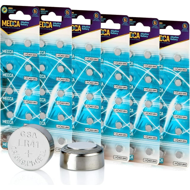 MEDca 1.5V Alkaline Batteries - LR754 AG5 393 754 LR48 193 Battery - 60 ...