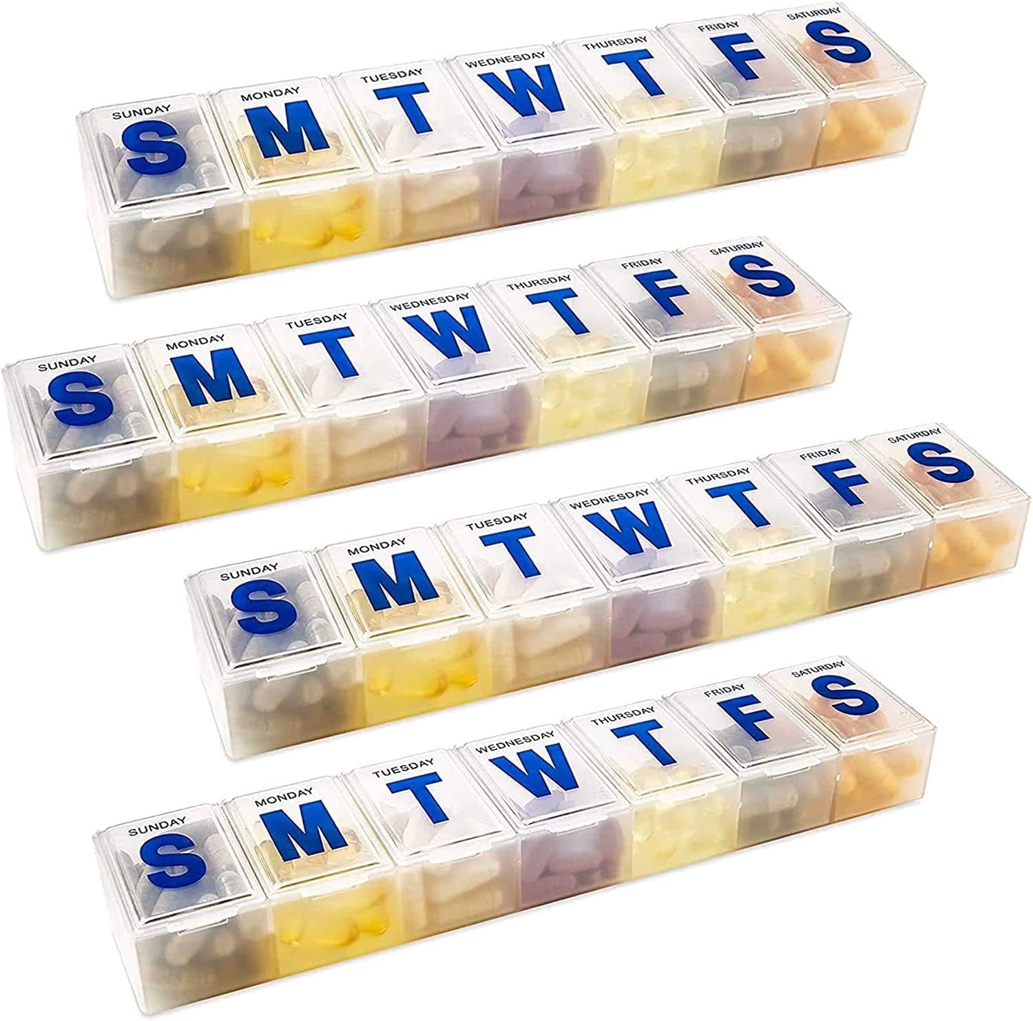 MEDca 7-Day Weekly Pill Organizer - Extra Large Pill Planner - Walmart.com