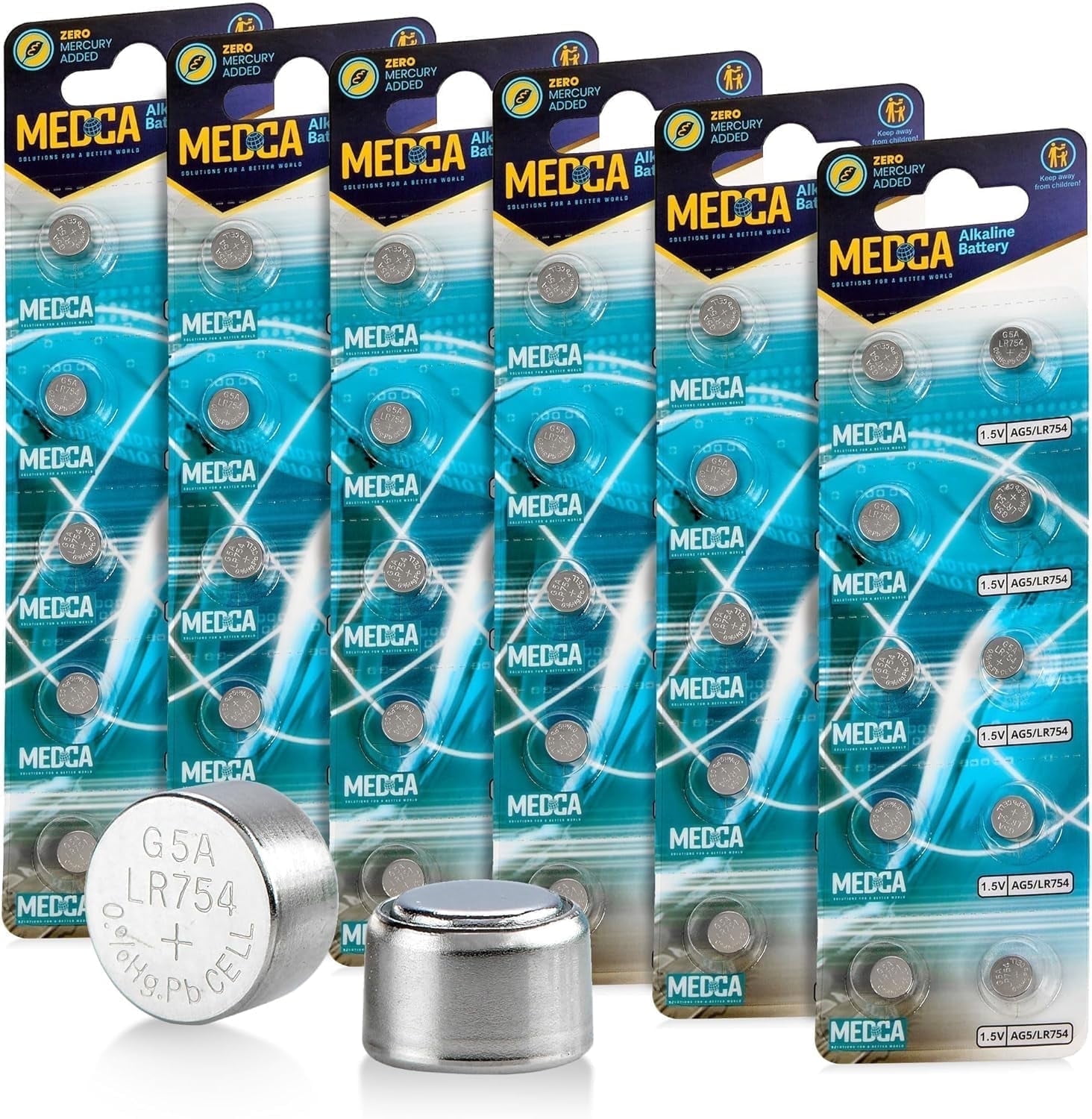 MEDca, Button Cell Batteries, LR754, 30 Count Pack - Walmart.com