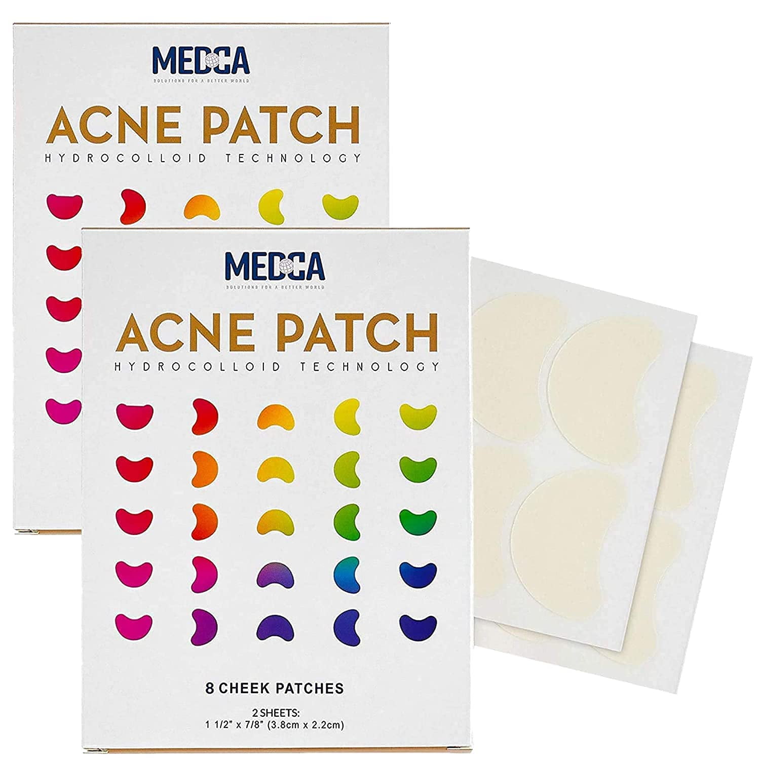 MEDca Acne Care Pimple Patch Absorbing Covers - 16 Count Cheek Size ...