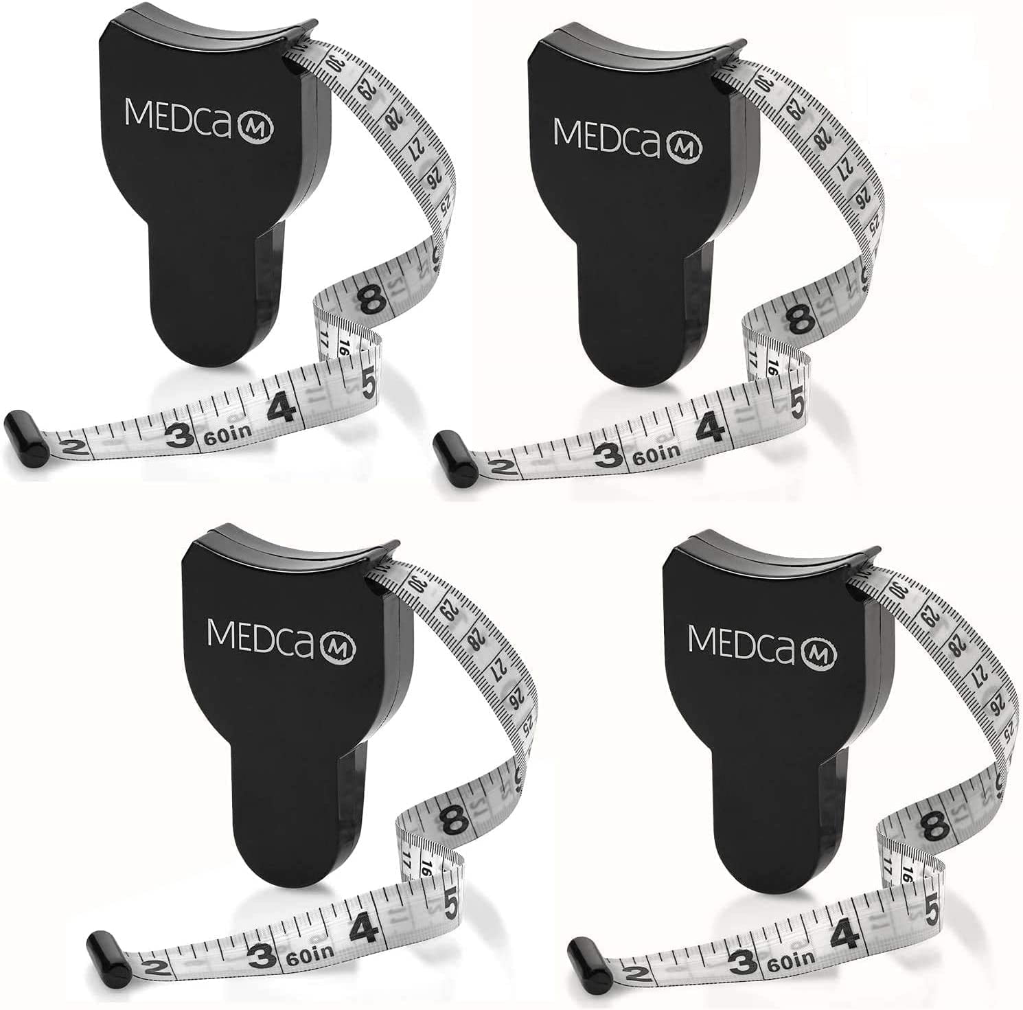 MEDca Body Tape Measure 4 Pack Measuring Tape for Body Fat Measuring ...