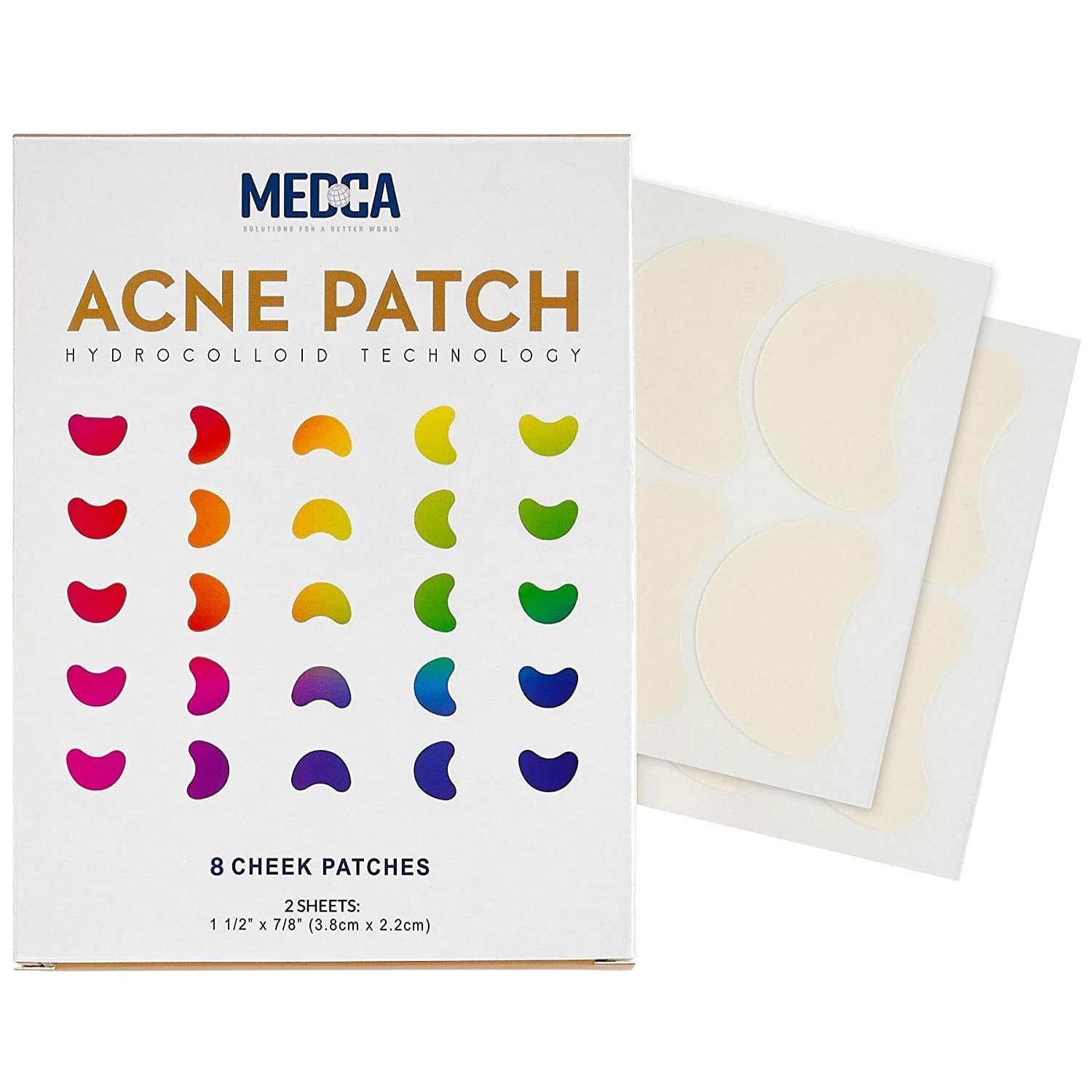 MEDca Cheek Acne Patch – Hydrocolloid Pimple Spot Treatment for All ...