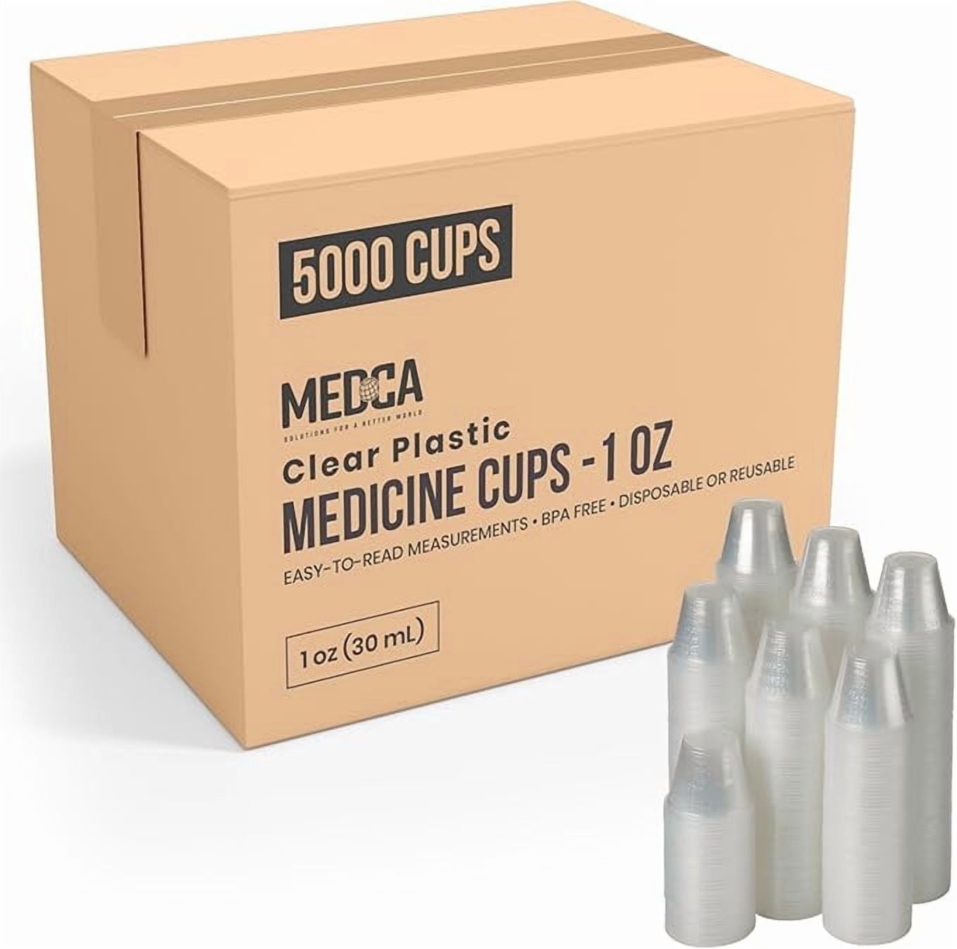 MEDca Clear Plastic Medicine Cups (1oz) - Pack of 5000, Disposable ...