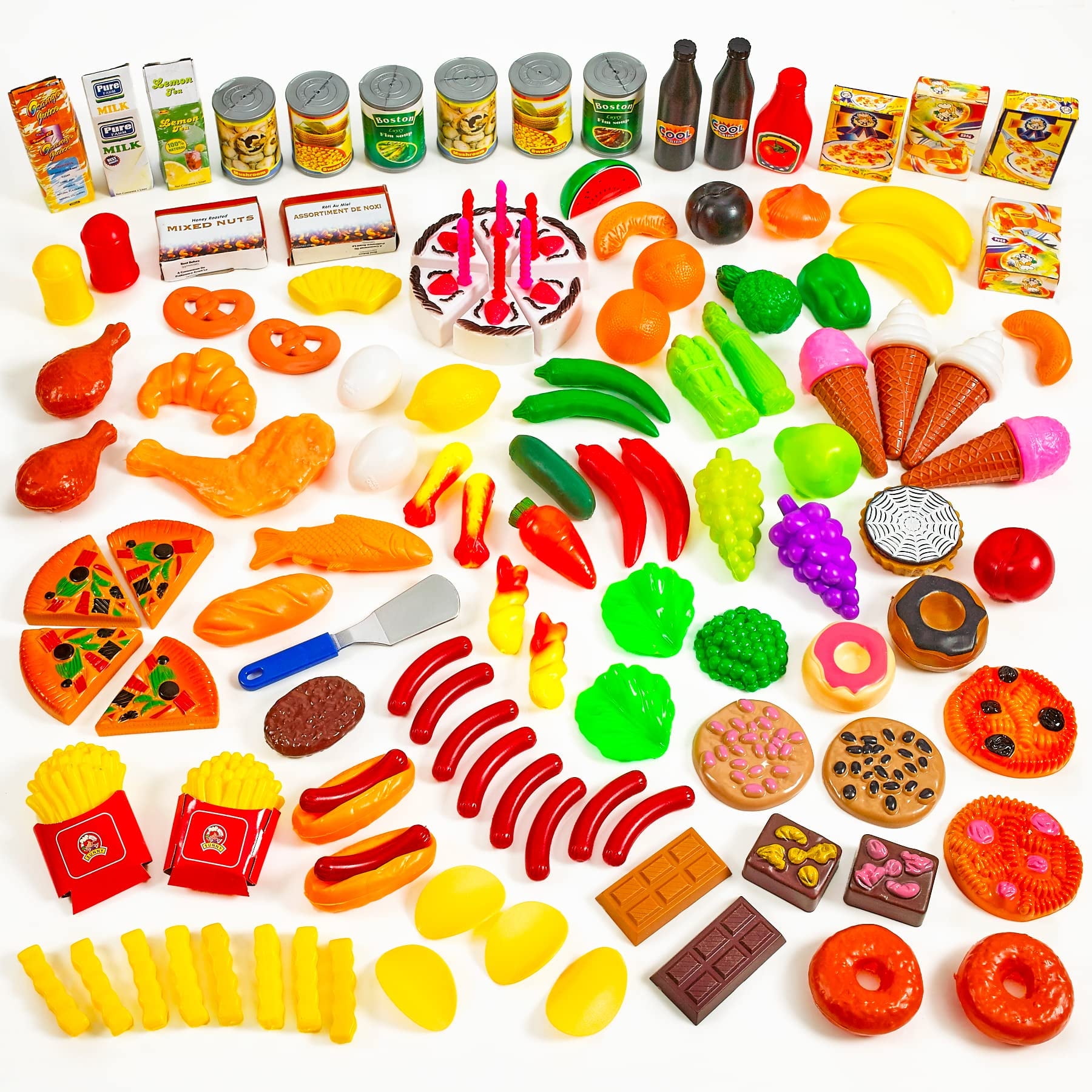 MEDca Creative Time Kids Play Food Set - 130 Piece Pretend Play Food ...