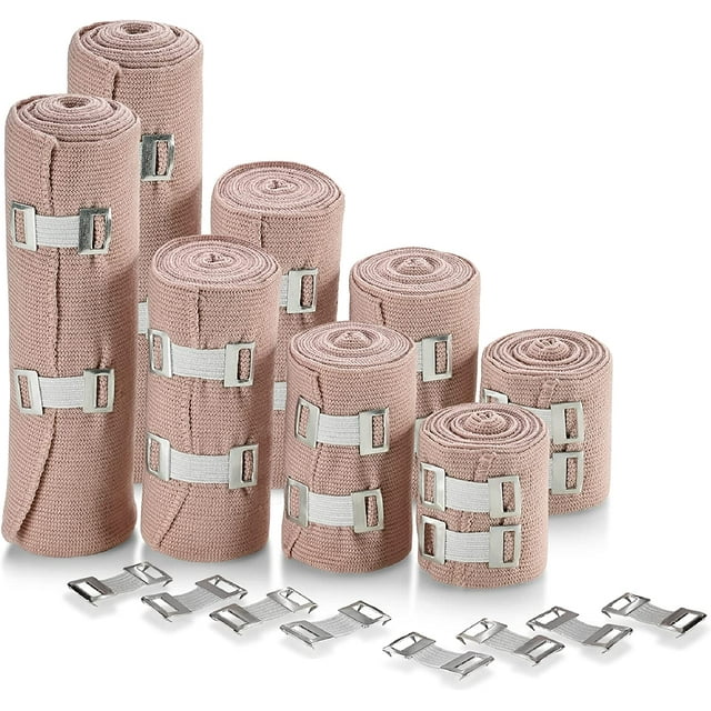 MEDca Elastic Compression Bandage Wrap - First Aid Bandage Roll ...