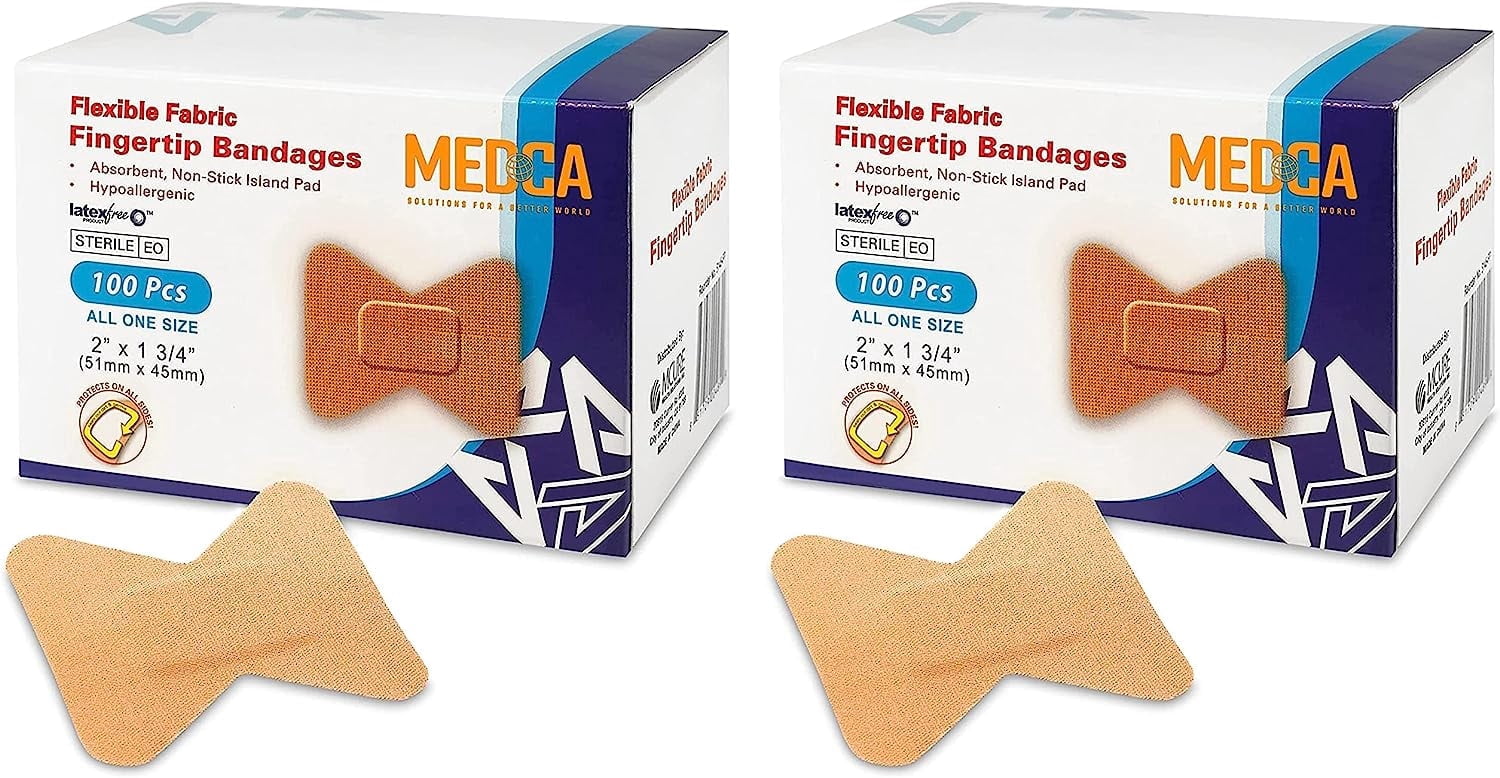 MEDca Flexible Fabric Fingertip Bandages, 200 Count, 2