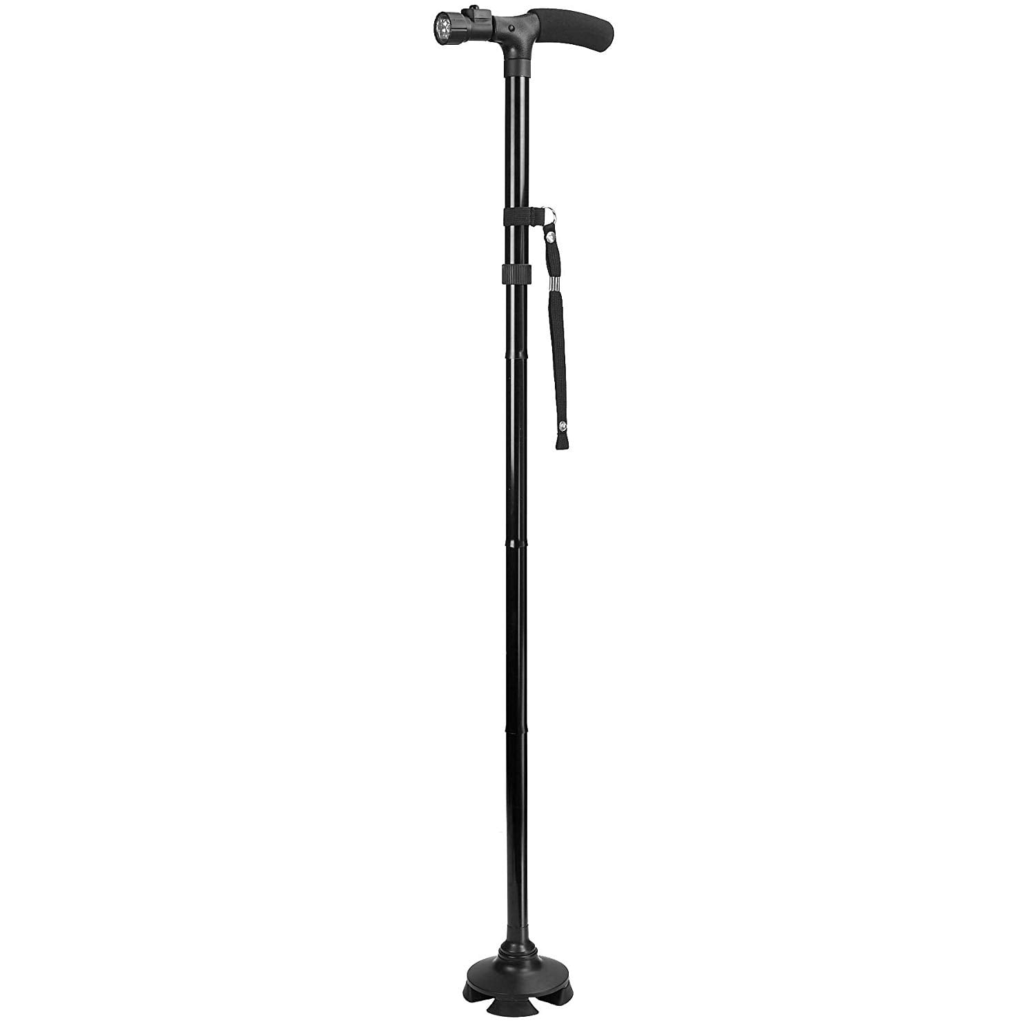 MEDca Folding Cane Led Light with Adjustable Collapsible Rubber feet ...