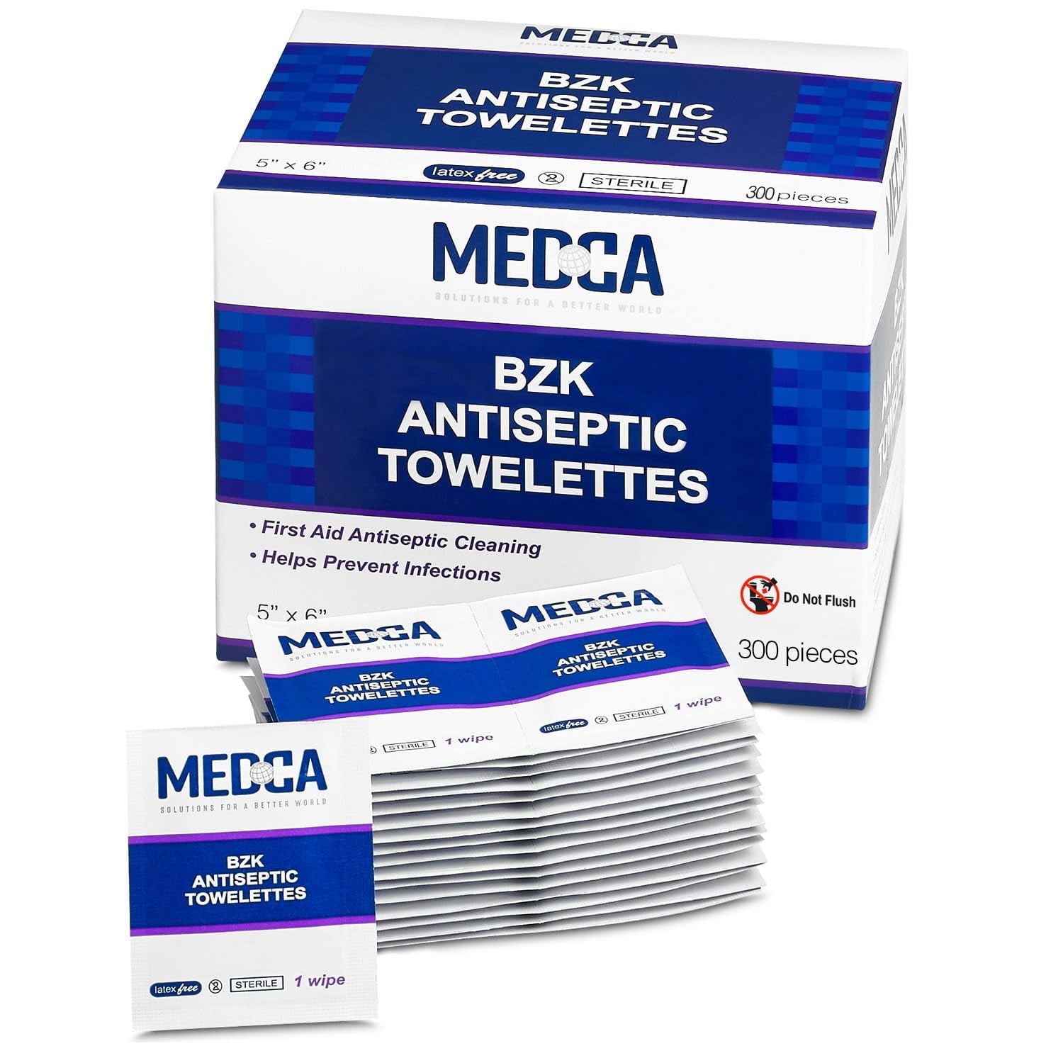 MEDca Hand Wipes 300-Count, Fresh Scent, First Aid Benzalkonium ...
