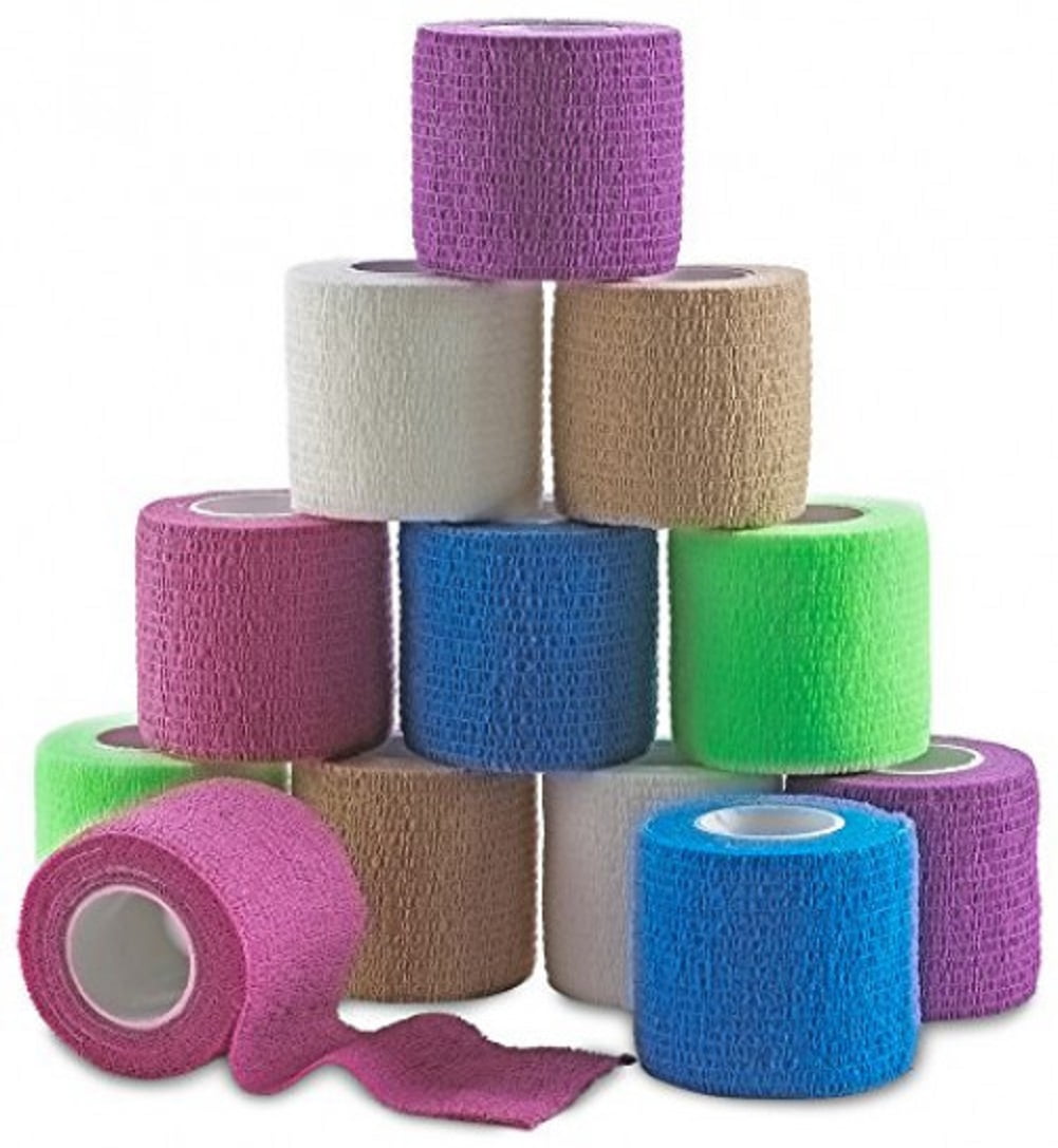 MEDca MEDca Self Adherent Cohesive Wrap Bandages 2 inches x 5 Yards 12 ...