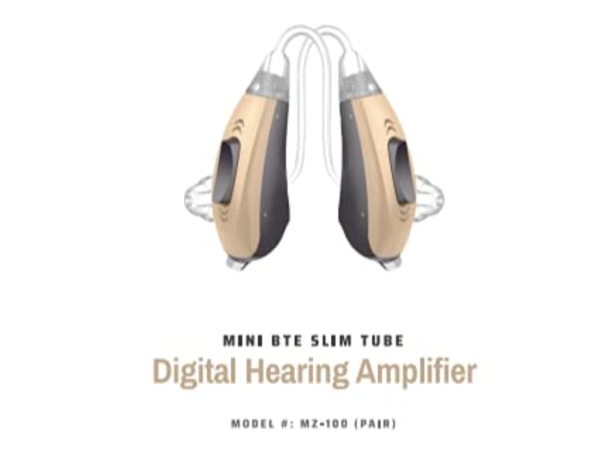 MEDca Mini BTE Slim Tube Digital Hearing Amplifier Pair - Lightweight ...