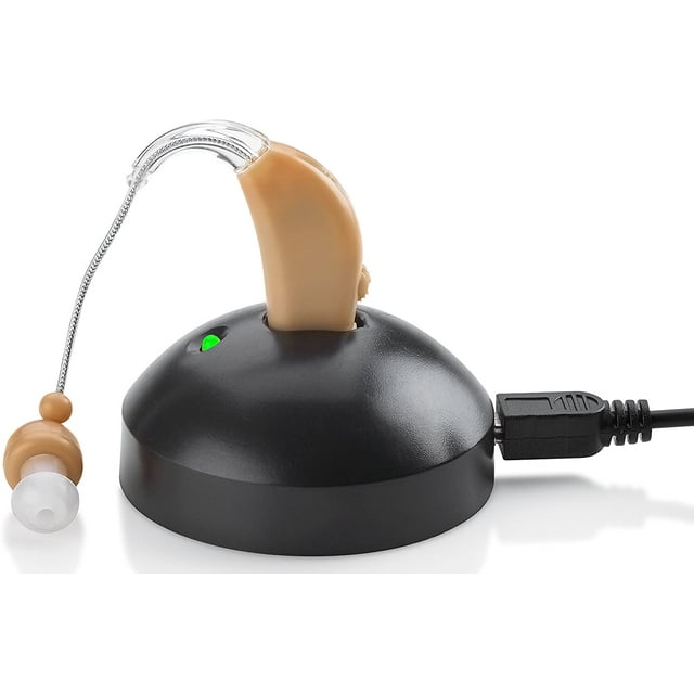 MEDca Rechargeable Ear Hearing Amplifier Behind the Ear, Beige Color ...