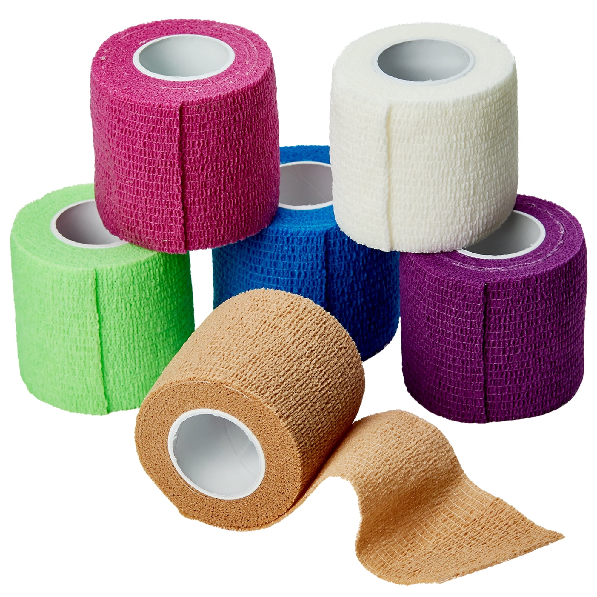 MEDca Self Adhering Wrap Bandages, Elastic Stretch, 2 inches x 5 Yards ...