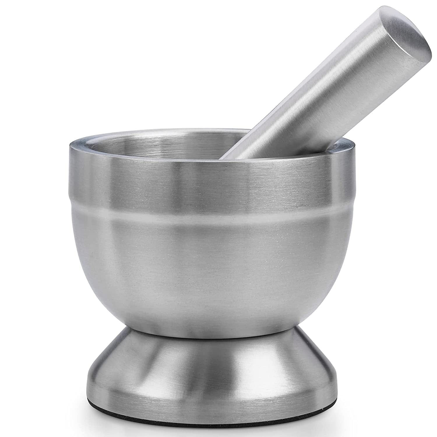 MEDca Stainless Steel Pill Crusher Mortar Pestle, 3.7" L x 5.5" H ...