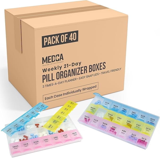MEDca Weekly Pill Organizer - 21-Day Medication Planner, 3 Times-A-Day ...