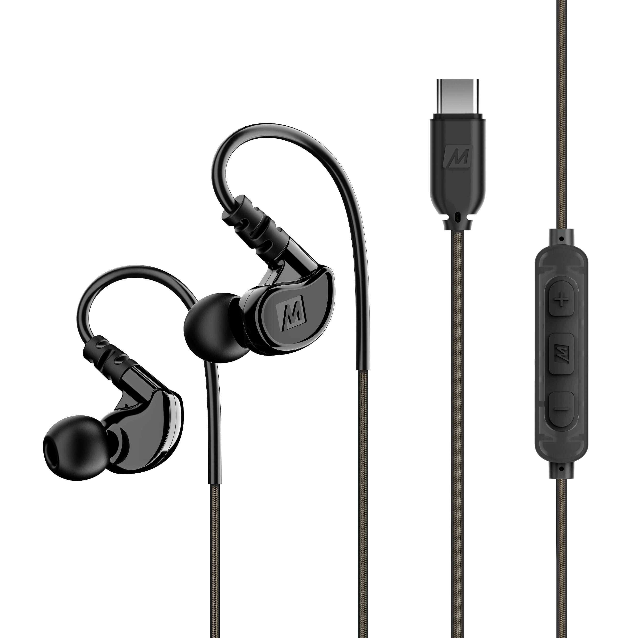 MEE Audio M6 USB-C Sports Earbuds for Smartphone & Computer, Wired ...